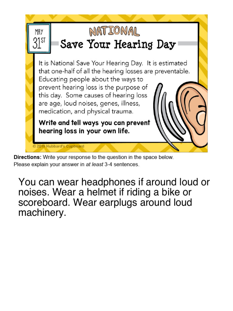 Edited - Save Your Hearing Day 05 31 | PDF | Career & Growth | Language ...