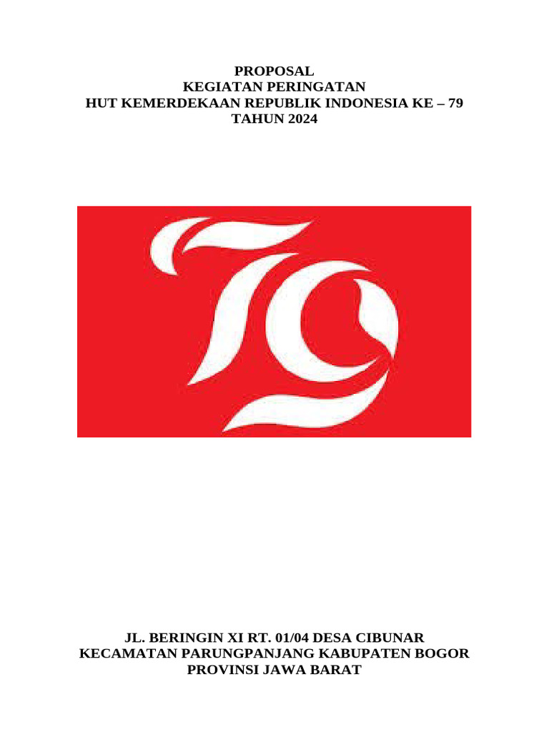 Proposal HUT RI Ke-79 Tahun 2024 | PDF