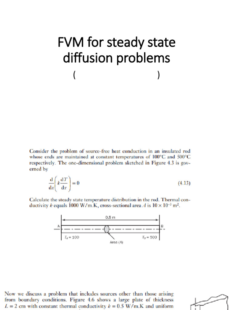 FVM For Steady State Diffusion Problems | PDF | Teaching Methods & Materials | Technology ...