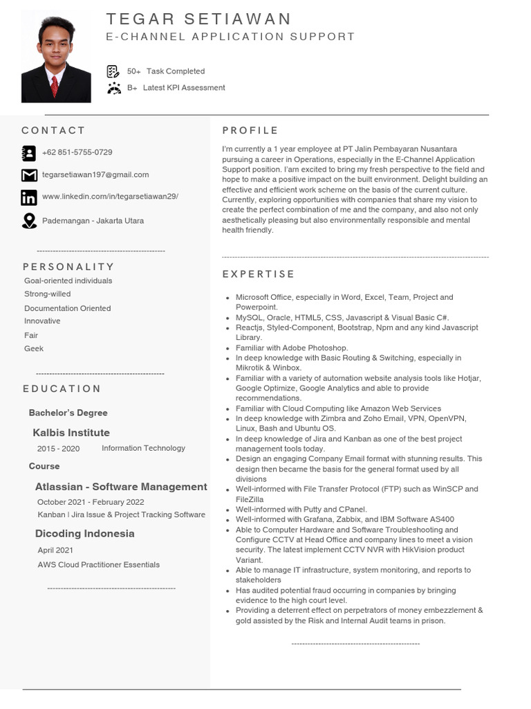 ATS Resume - Tegar Setiawan | PDF | File Transfer Protocol | Software
