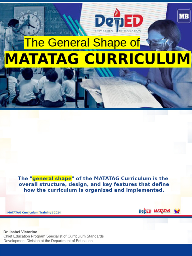 Gen. Shape of Matatag Curriculum | PDF