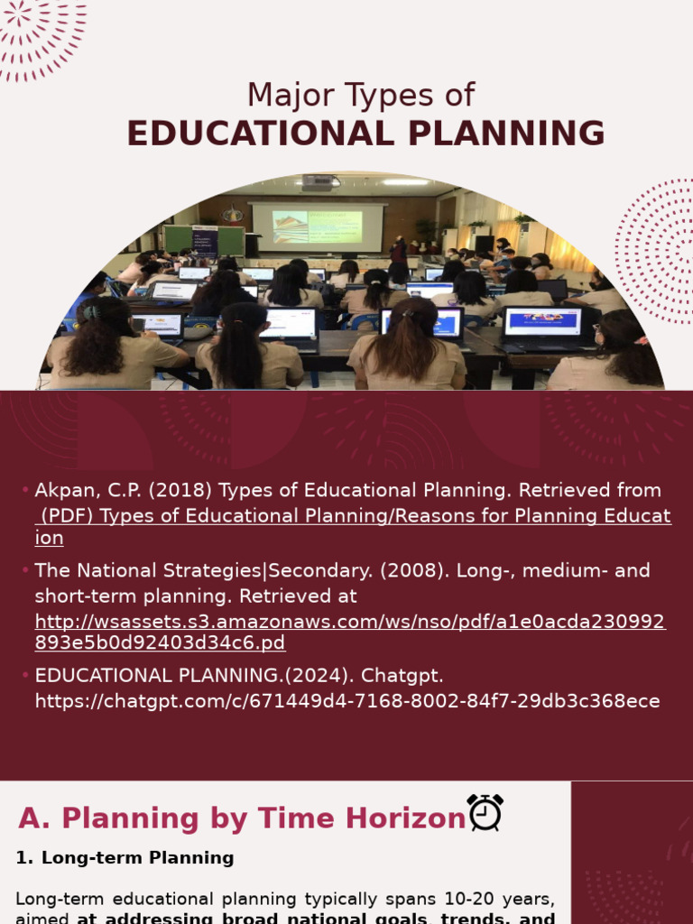 Major Types of Educ. Planning | PDF | Strategic Planning | Curriculum