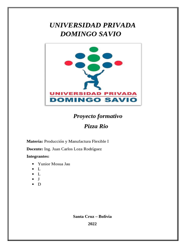 Proyecto Formativo | PDF | Pizza | Marca