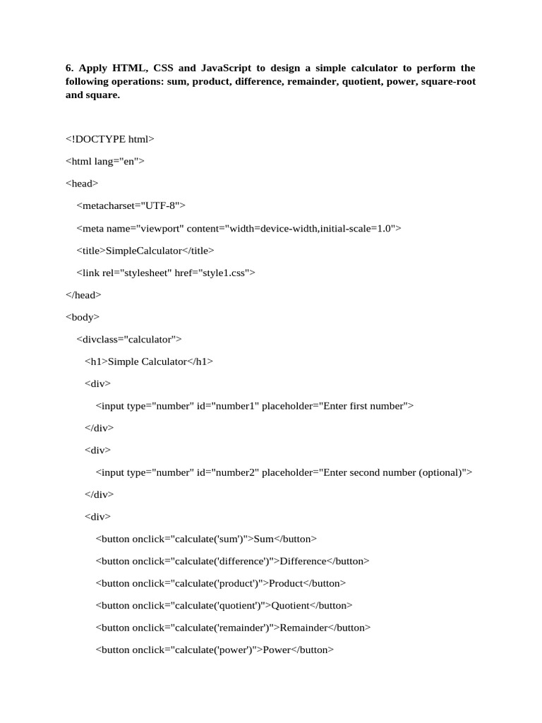 6 PRGM | PDF | Java Script | Computing