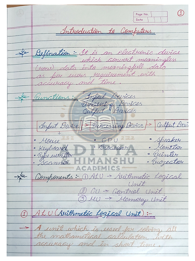 Notes of Fundamental - Watermark | PDF