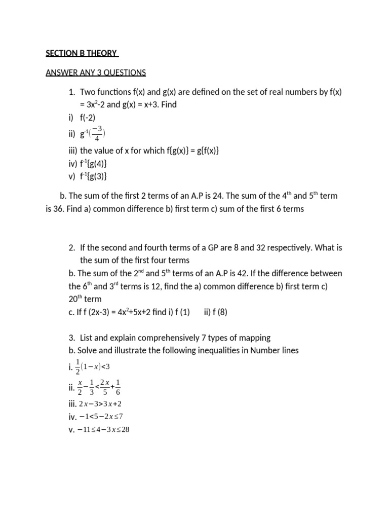 Fur - Maths Ss2 Theory | PDF