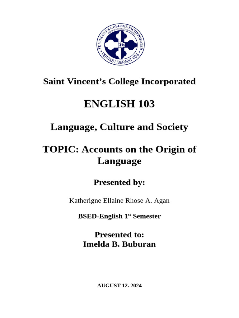 Biblical and Mythological Language Origins | PDF | Semiotics | Symbols