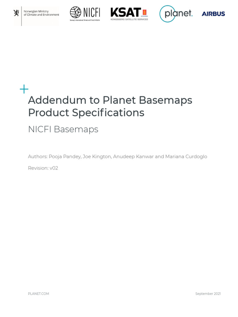 NICFI Basemap Spec Addendum | PDF | Imaging