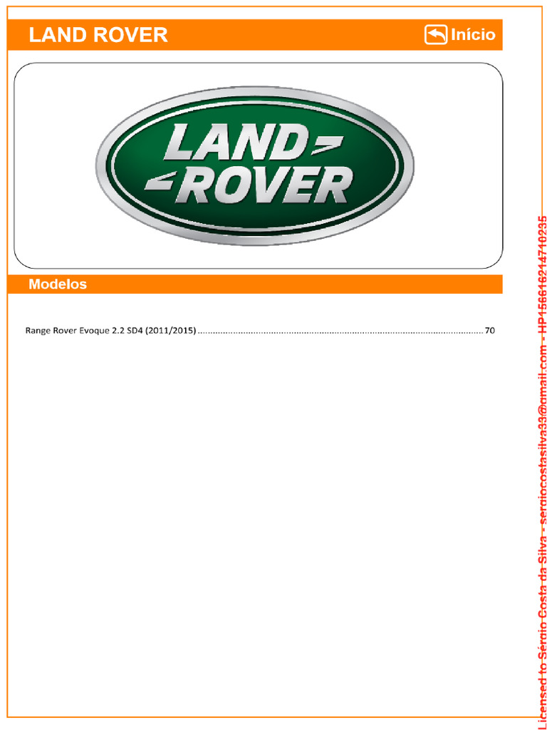 Land Rover Evoque 2.2 Eletrica | PDF