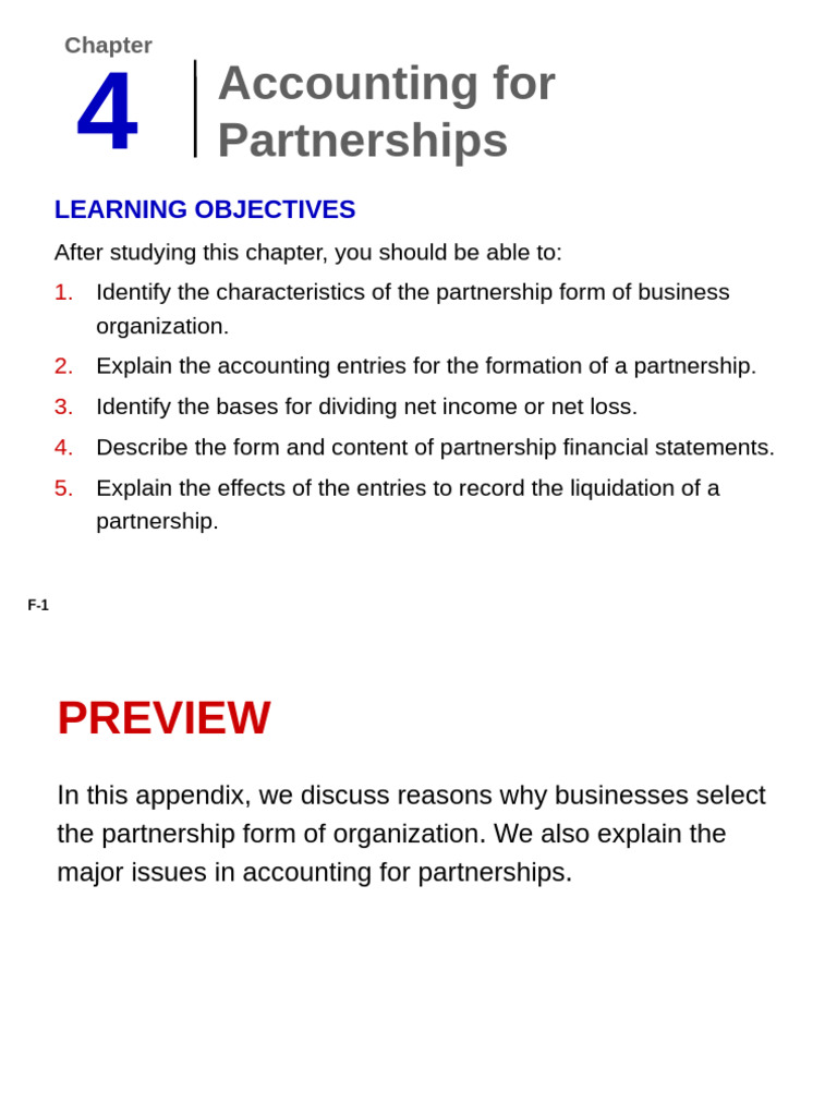 CH 4 Accounting For Partnership | PDF | Partnership | Debits And Credits
