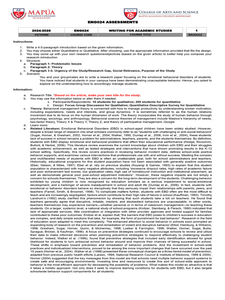 ENG024 Writeshop Assessment | PDF | Quantitative Research | Qualitative ...