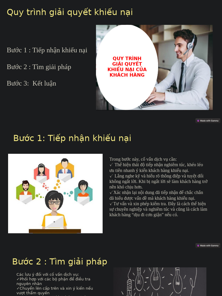 Quy Trinh Giai Quyet Khieu Nai | PDF