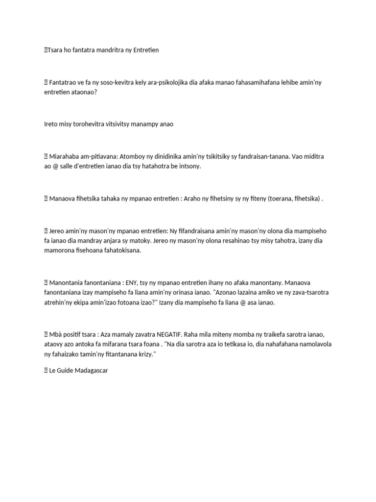 Tsara Ho Fantatra | PDF