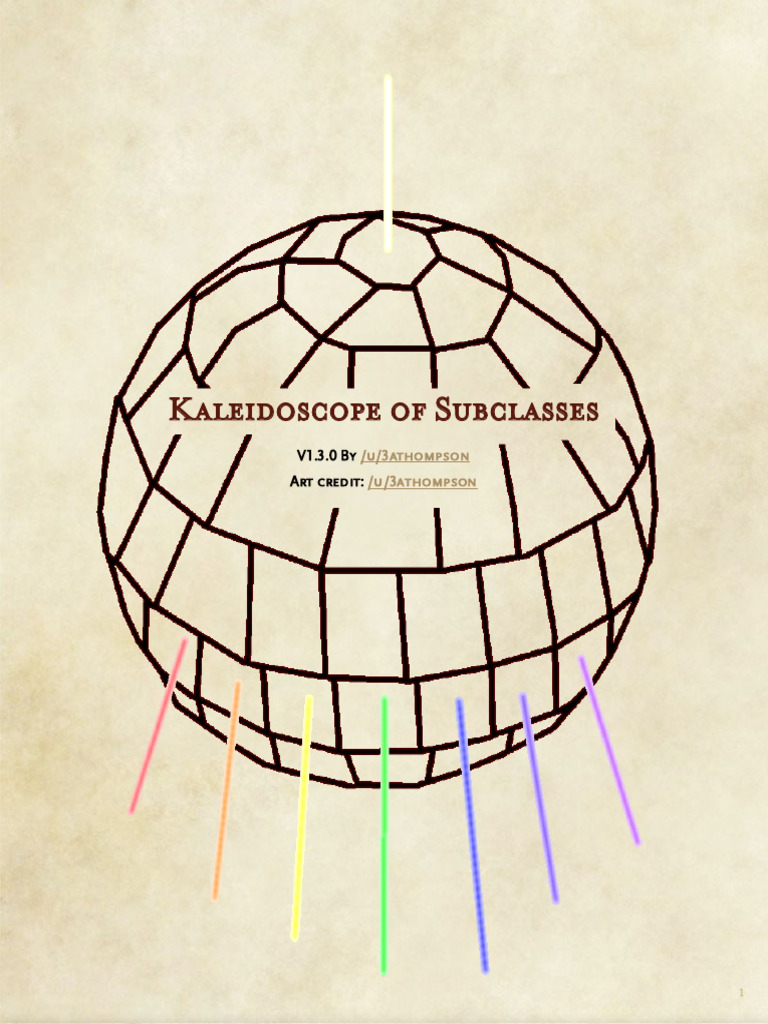 Kaleidoscope of Subclasses v1.3 | PDF