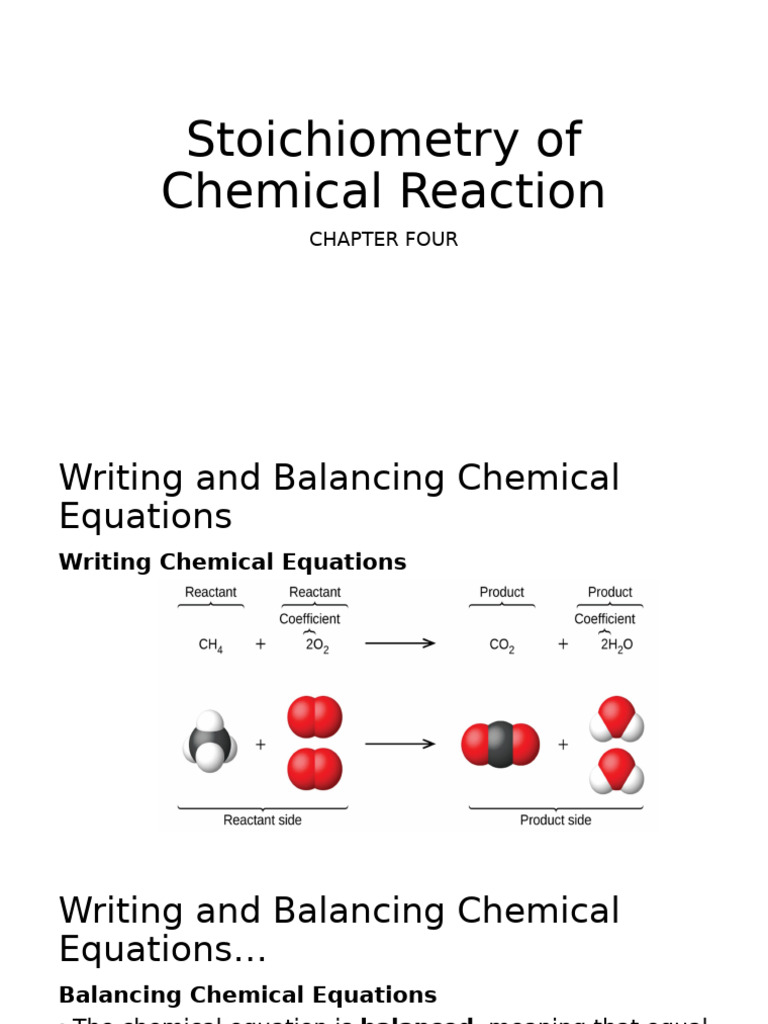 Chapter 4 - Stoichiometry of Chemical Reaction | PDF | Redox | Chemical Reactions