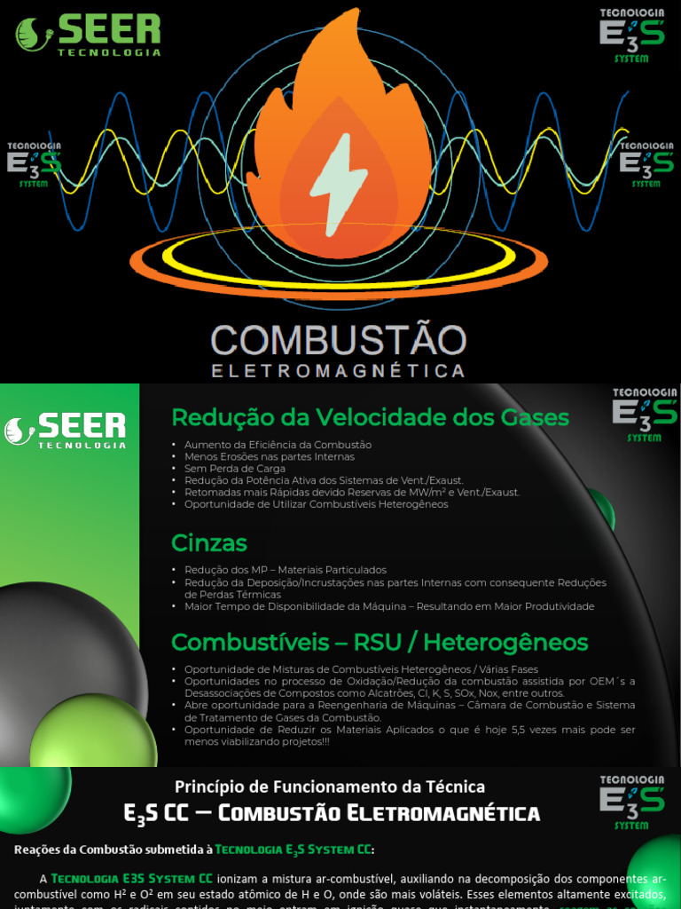 SEER Tecnologia - Pitch Combustão Eletromagnética | PDF | Combustão ...