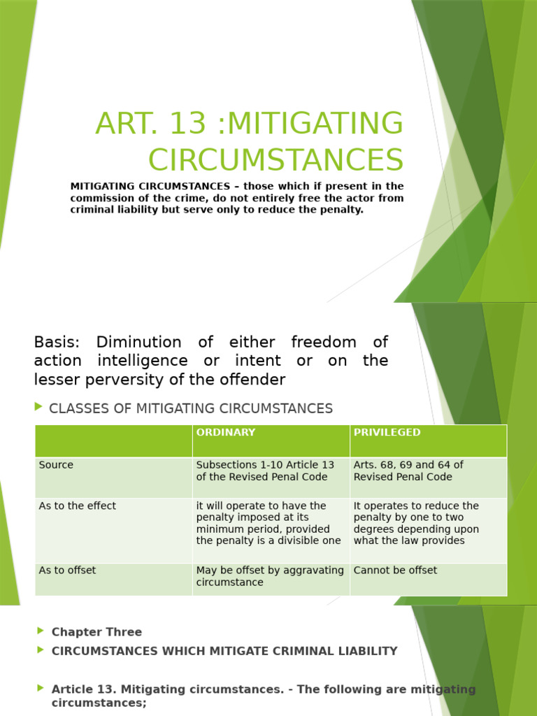 Mitigating Circumstances | PDF | Crimes | Crime & Violence