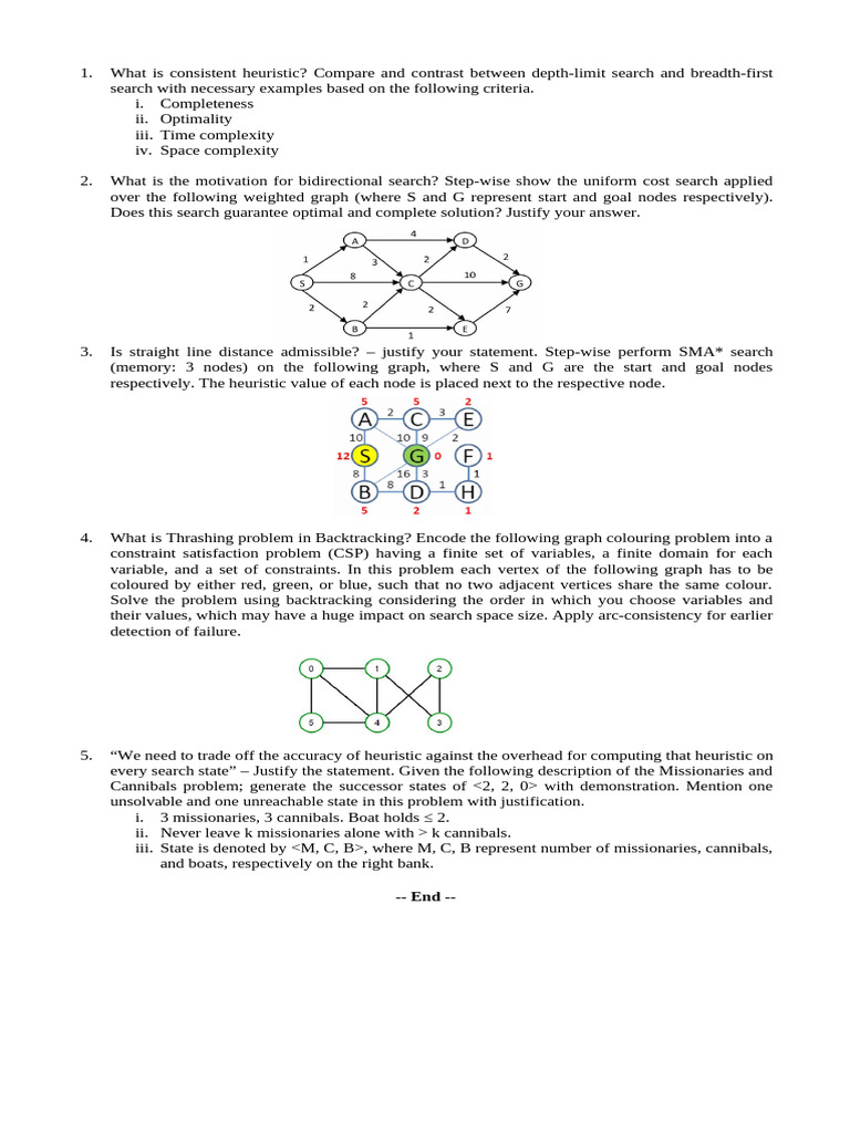 Ai Sample Questios For Mid | PDF