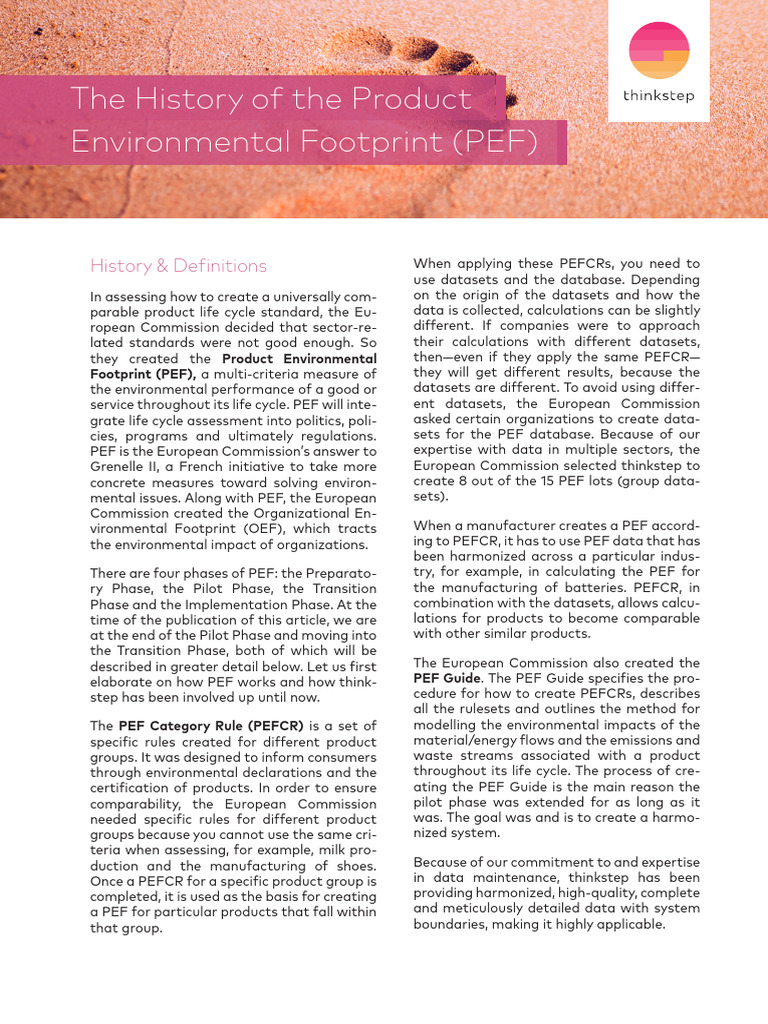 Ts Pef History | PDF | Life Cycle Assessment | Economies