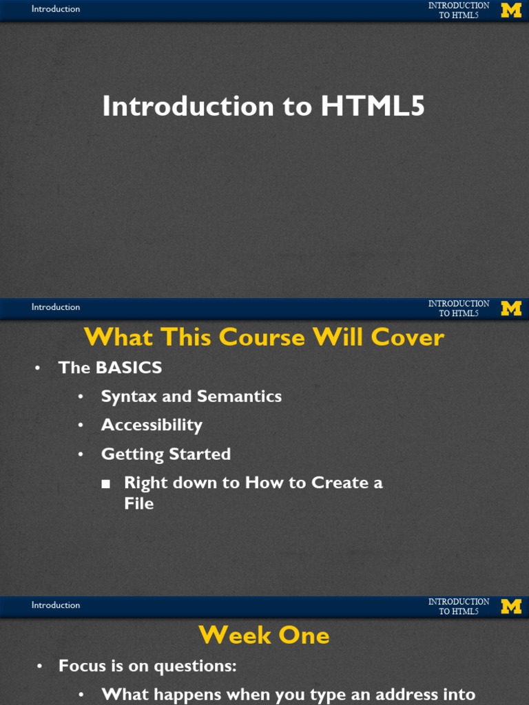 AuF bhTGQ0unTekuJFlcPg - Week 1 Lecture Slides | PDF | Html | World Wide Web