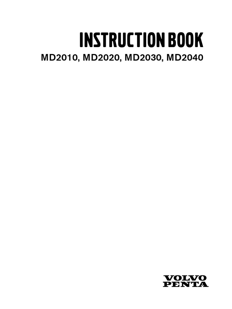 Volvo Penta MD2030 Instruction Manual | PDF | Engines | Exhaust Gas