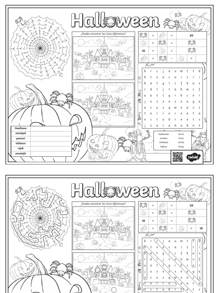 Encuentra las 5 diferencias de Halloween | PDF | Víspera de Todos los ...