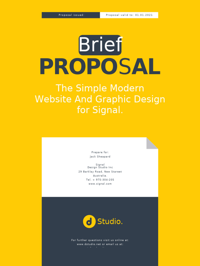 Brief Proposal Template - Us Letter | PDF