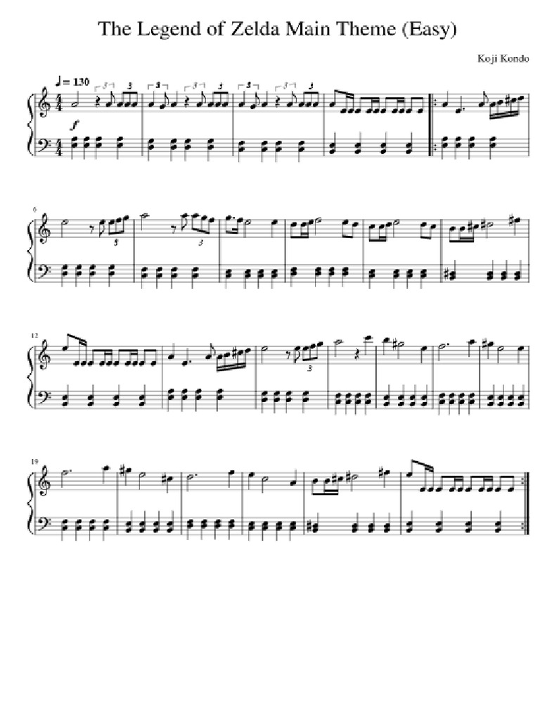 Zelda Main Theme | PDF