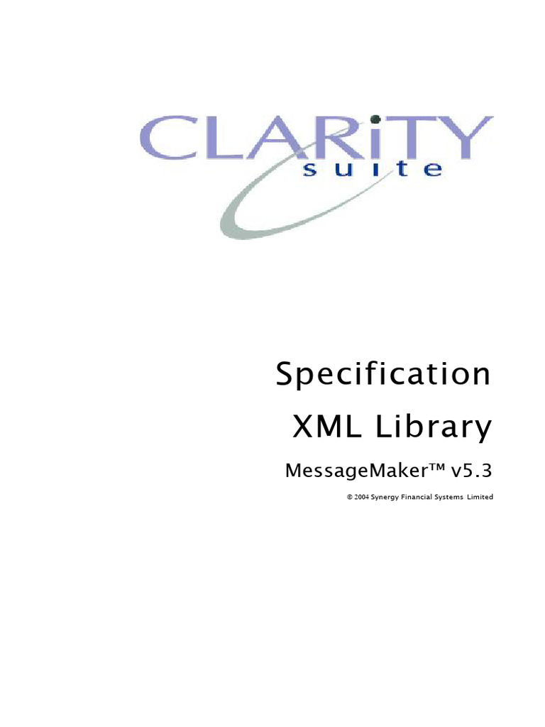 XML Library v5.3 - Specification | PDF | Xml | Swift (Programming Language)