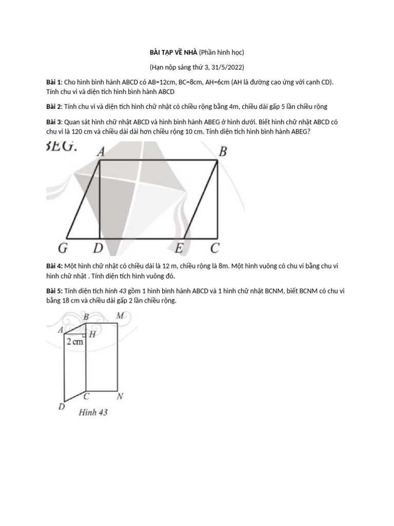 BTVN 31.5 Hình học | PDF