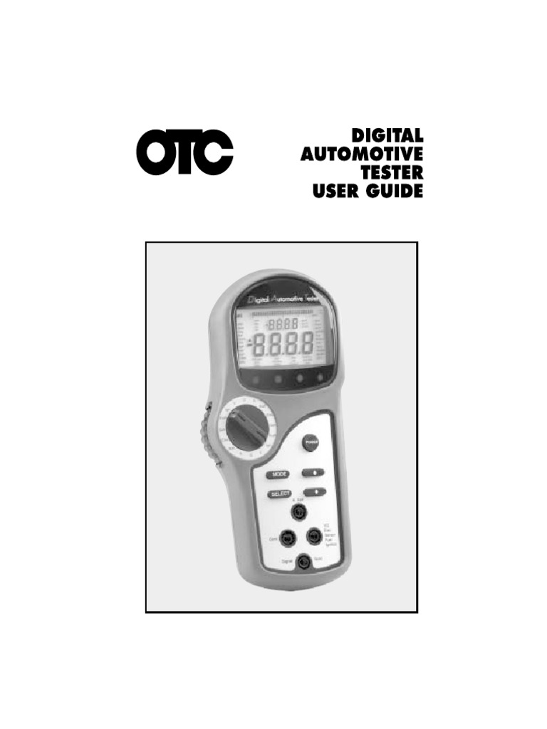 Otc Et3545 Digital Multimeter Manual | PDF | Switch | Electrical Components