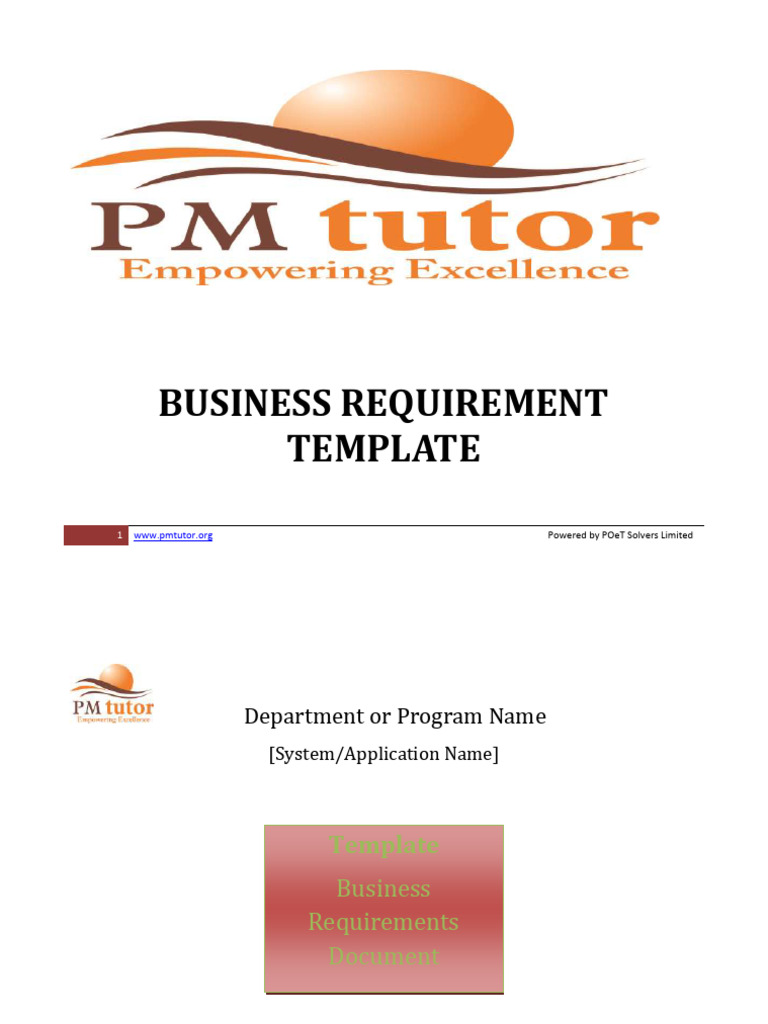 BRD Template | PDF | Use Case | System