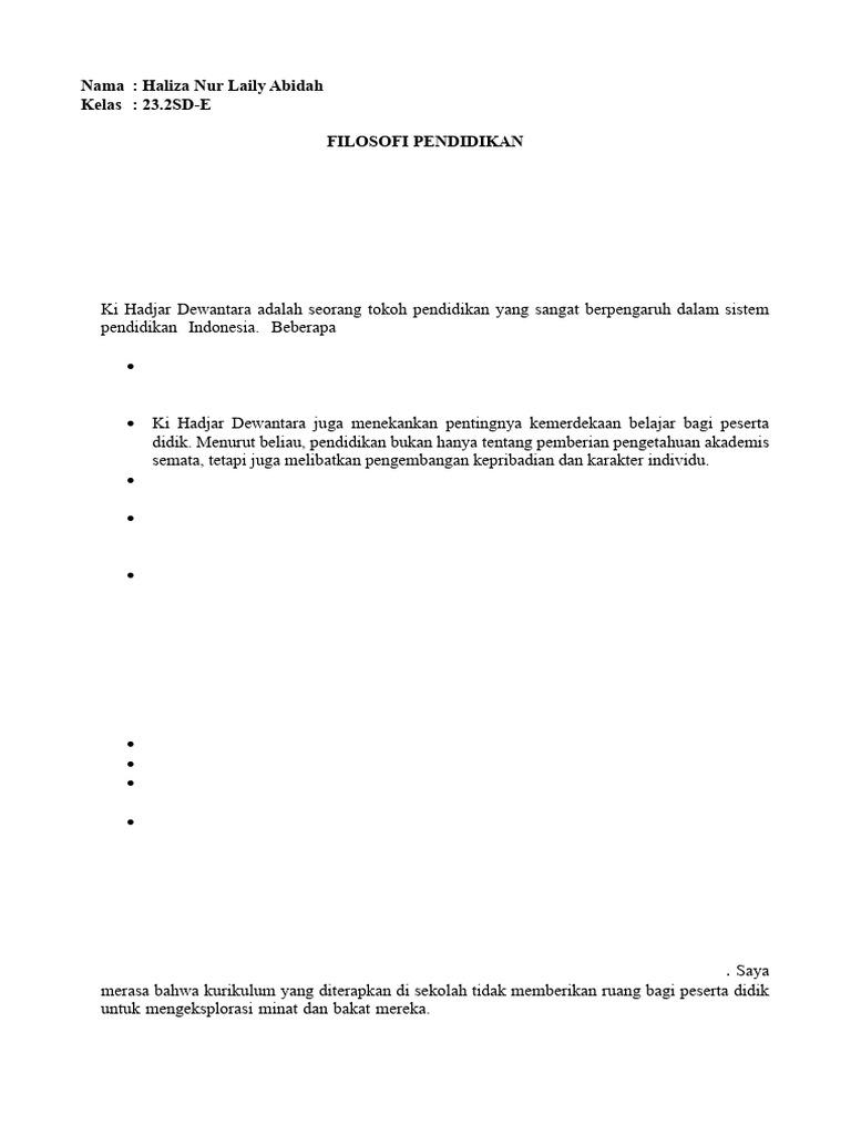 01 01 2 T2 2 Mulai Dari Diri Haliza Nur Laily Abidah Pdf Karier And Perkembangan