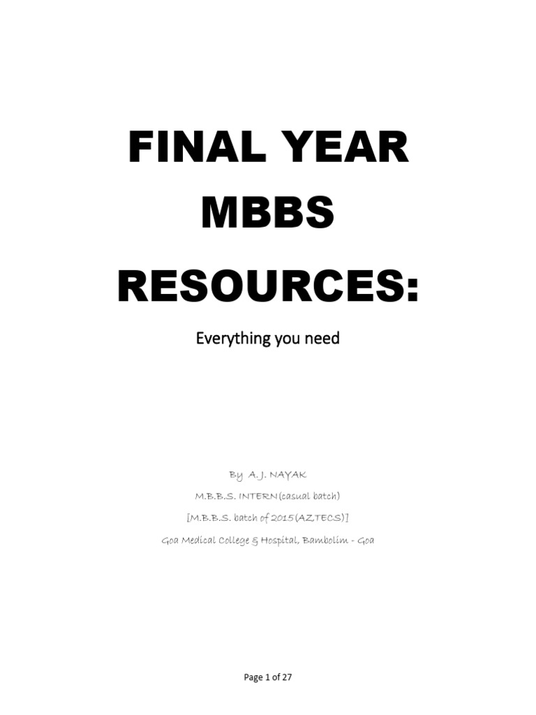Final MBBS Resources PDF | PDF | Uterus | Surgery