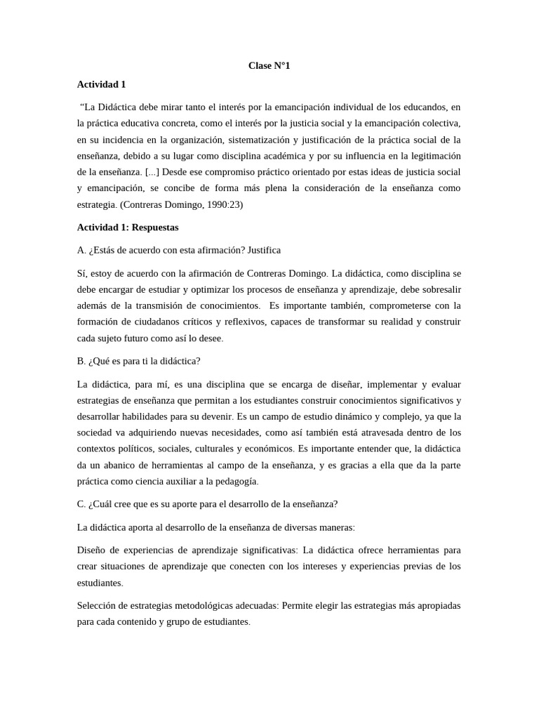 DG Clase1 | PDF | Enseñando | Evaluación