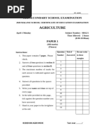 CSEC Agricultural Science Past Paper | PDF | Vocational Education ...