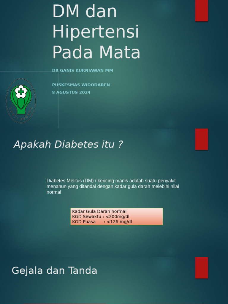 Komplikasi DM & HT Pada Mata (DR Ganis) | PDF | Kesehatan Holistik | Gaya Hidup