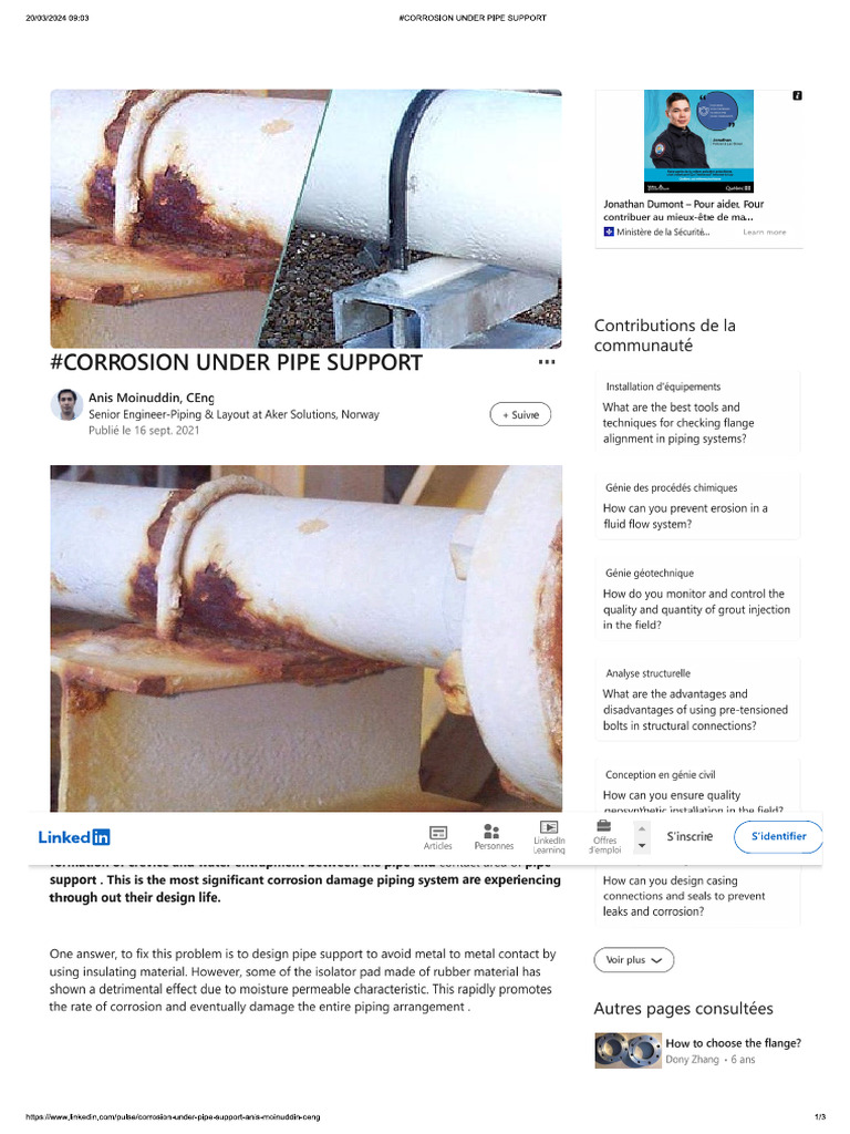 #Corrosion Under Pipe Support | PDF