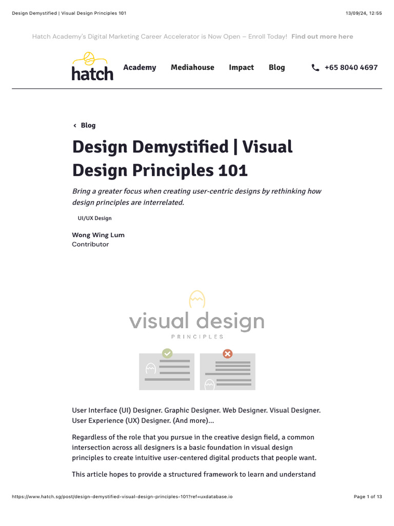 Design Demystified - Visual Design Principles 101 | PDF | Composition ...