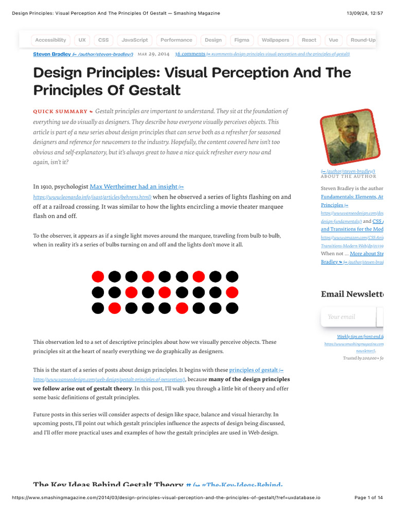 Design Principles: Visual Perception and The Principles of Gestalt - Smashing Magazine | PDF ...