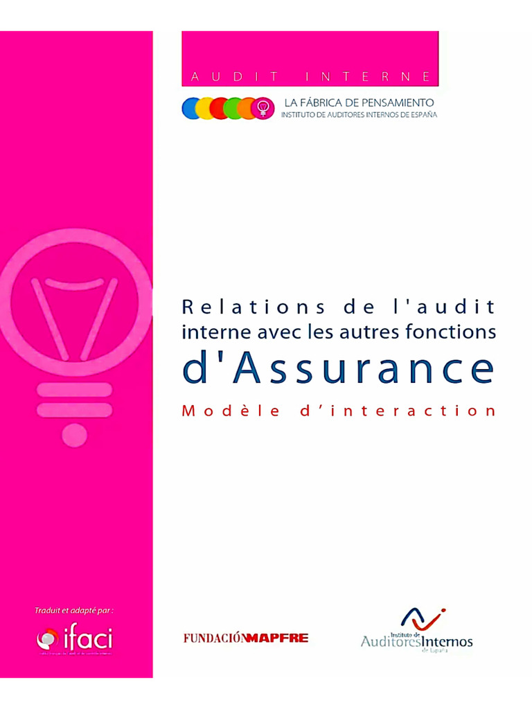 Relation de L'audit Interne Avec Les Autres Fonctions D'assurance | PDF