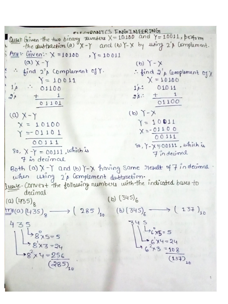 1st Semester ELECTRONICS ENGINEERING ASSIGNMENT | PDF
