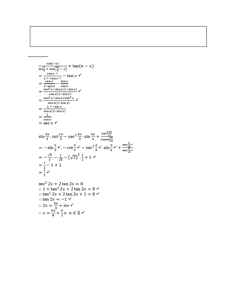 FT 3 - Trigonometry, Circular Measure and Functions Memo | PDF | Geometry | Geometric Measurement