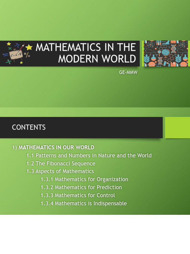 Mathematics in Our World | PDF | Pattern | Mathematics