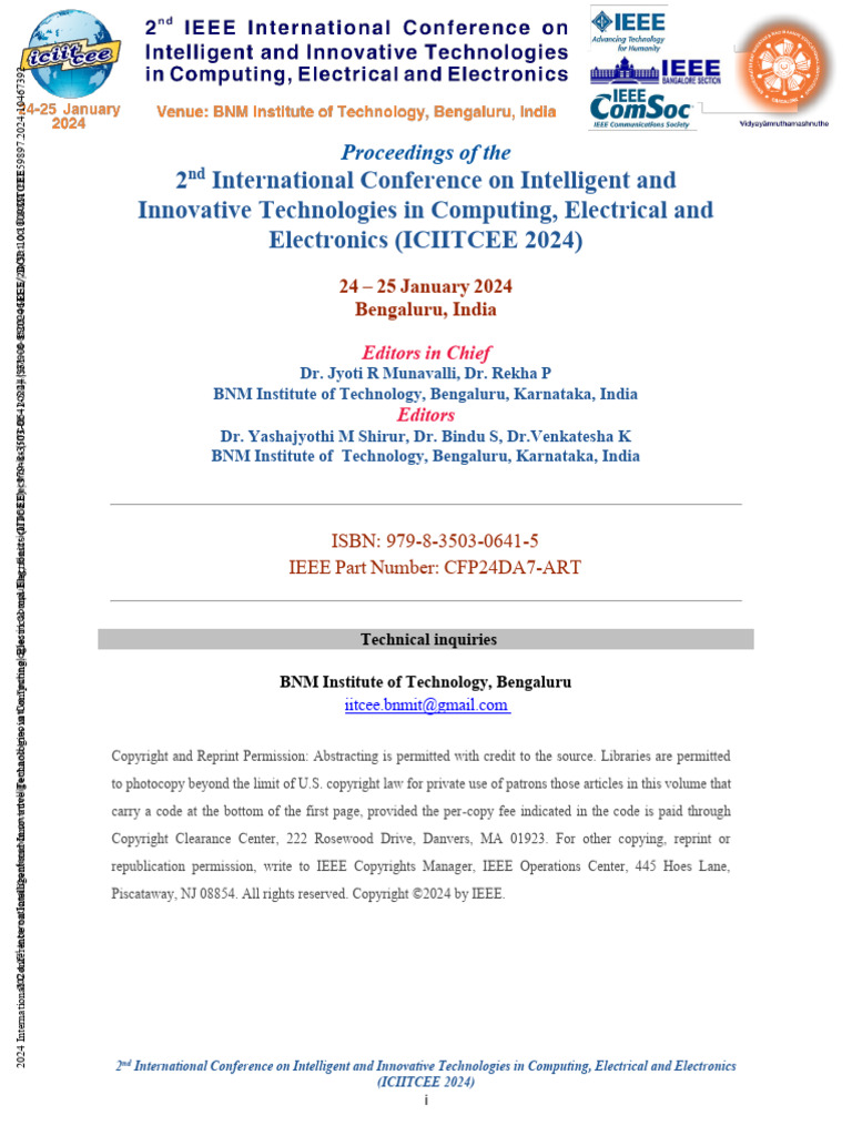 Iitcee 2024 Toc | PDF | Machine Learning | Deep Learning