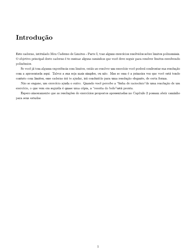 Caderno de Limites | PDF
