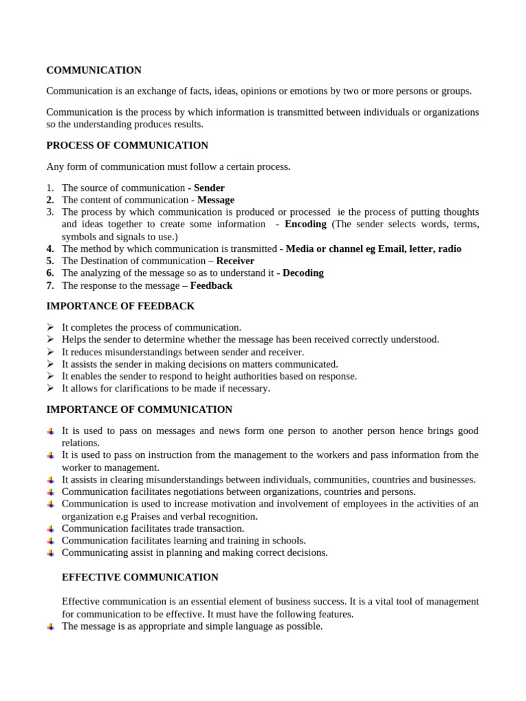Effective Communication Process Explained | PDF | Communication ...