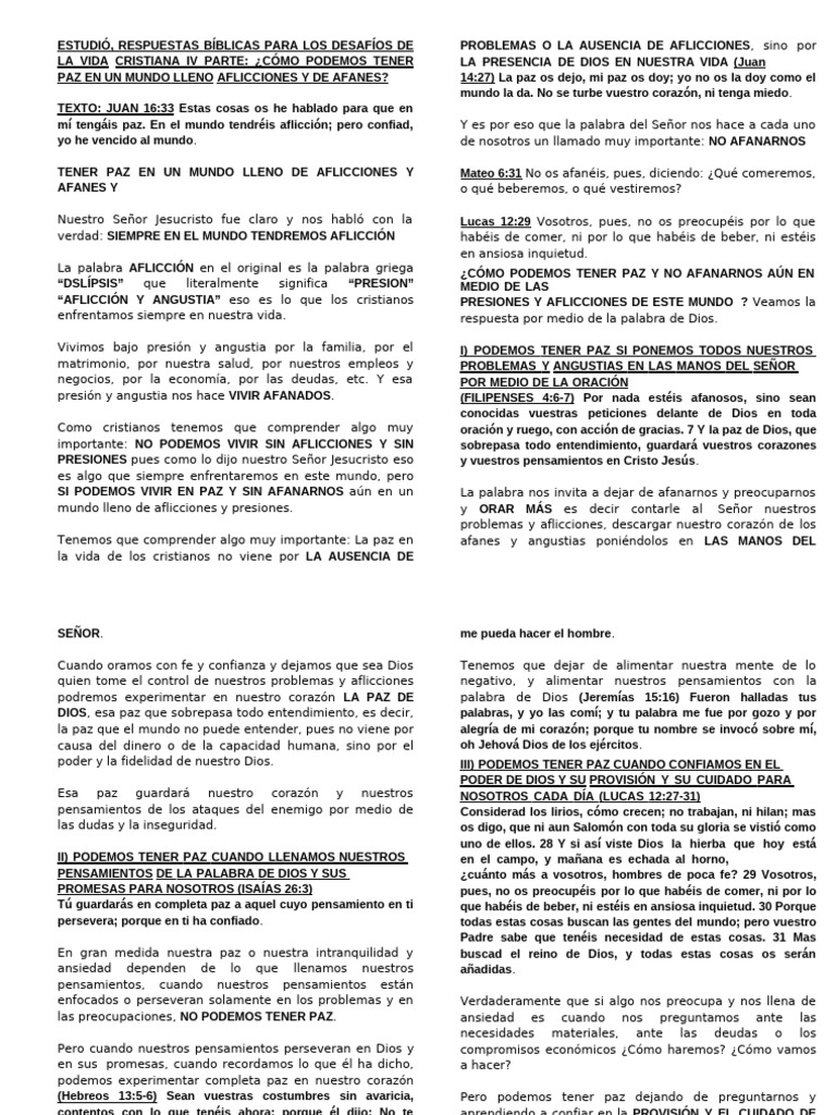Estudio Respuestas Biblicas para Los Desafios de La Vida Cristiana Iv ...