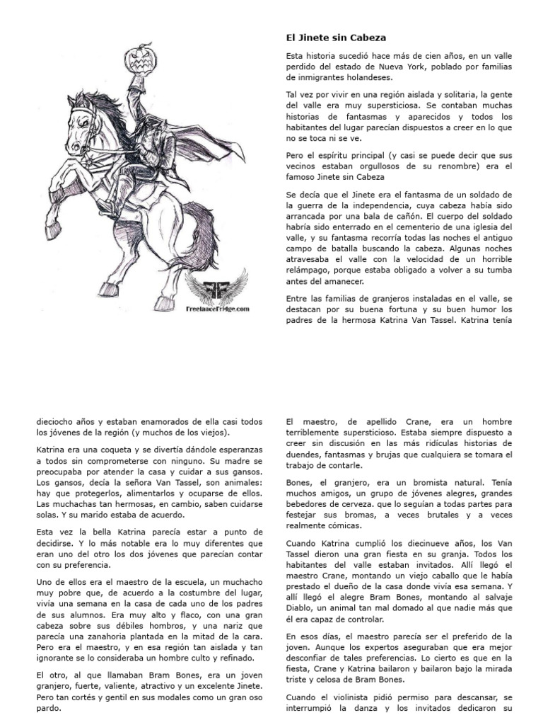 La Leyenda del Jinete Sin Cabeza | PDF | Caballos