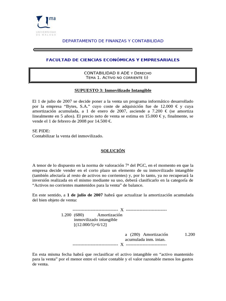 Tema 1 Sup 3 Inmov Intangible | PDF | Activo intangible | Contabilidad